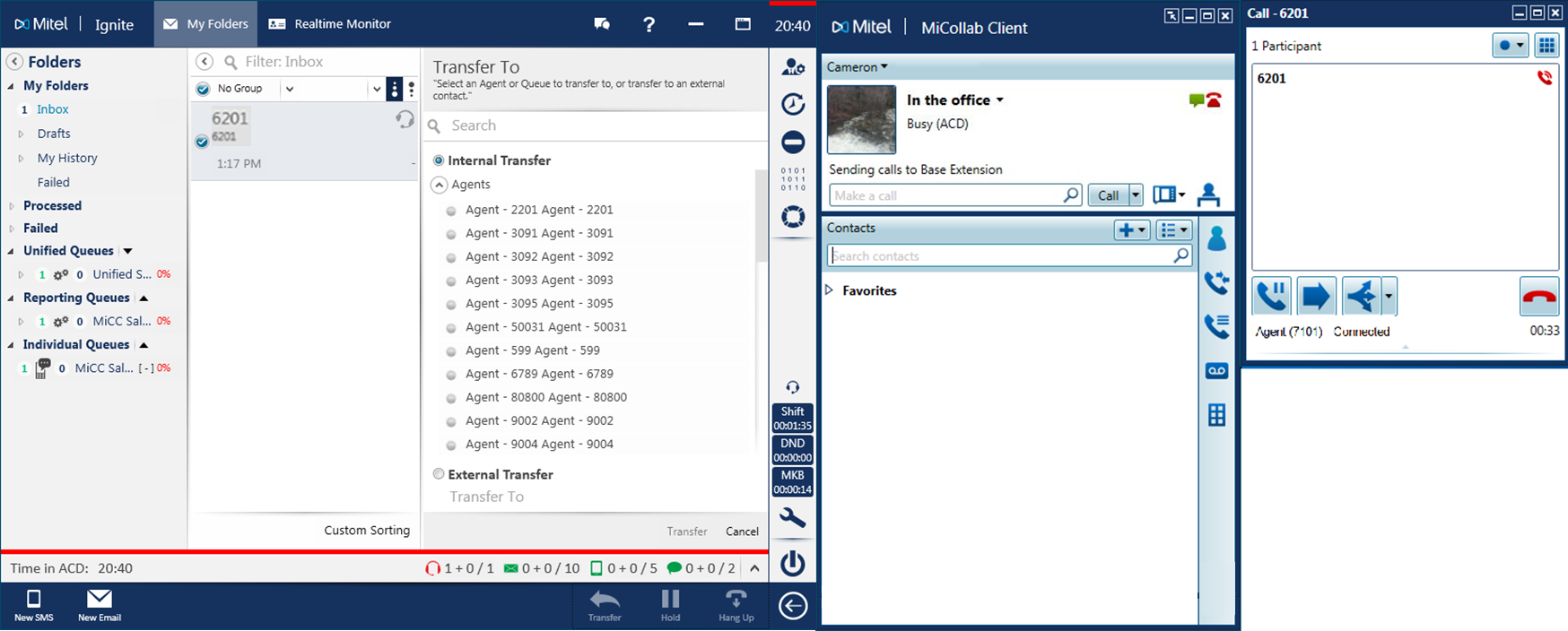 MiCollab Client and Ignite user interface (DESKTOP)